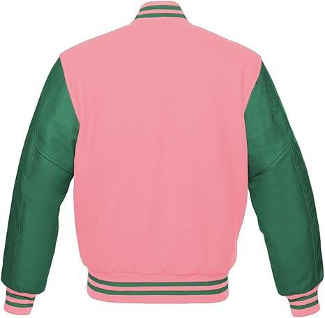 Buy Pink And Green Varsity Jacket - varsityjacket.uk